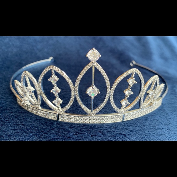 Accessories | Cz Cubic Zirconia Crown Tiara Bridal Pageant Prom | Poshmark